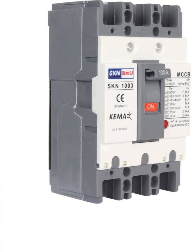 SKN Bentex 3 Pole Moulded Case Circuit Breakers 50 AMP (MCCB) MCCB50A MCB Price in India - Buy ...
