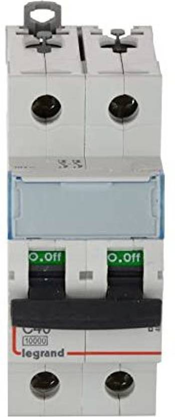 Legrand Polycarbonate DX 3 40-Ampere 2-Pole C Curve MCB 408637 (White) MCB_DX3_40A MCB Price in ...