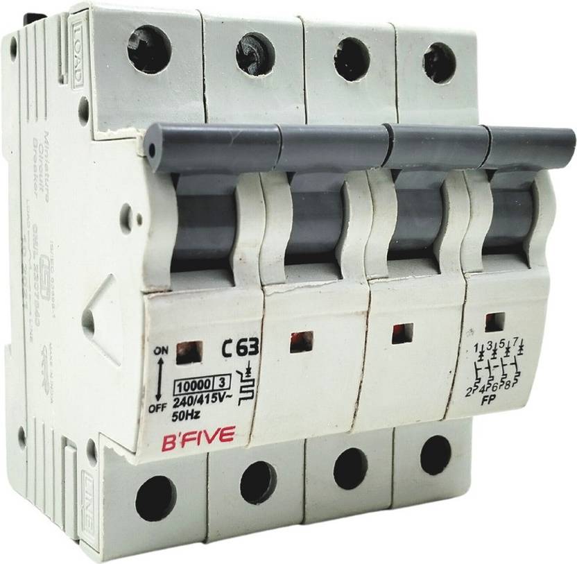 b'five Safety 1st Miniature circuit Breaker MCB Four Pole PVC Plastic 4 ...