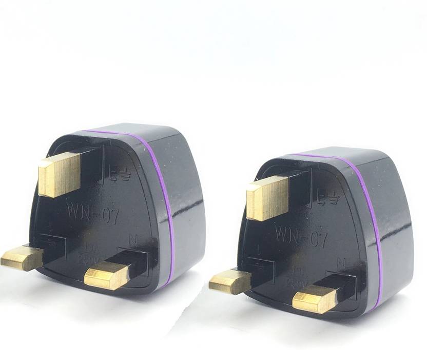 vadda bai 13 Amp. Flat Pin Plug Travel Adapter (Type G) for India and ...