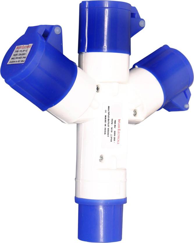 Influxx INFLX_124 3pin socket Triple Outlet Socket Multi Splitter ...