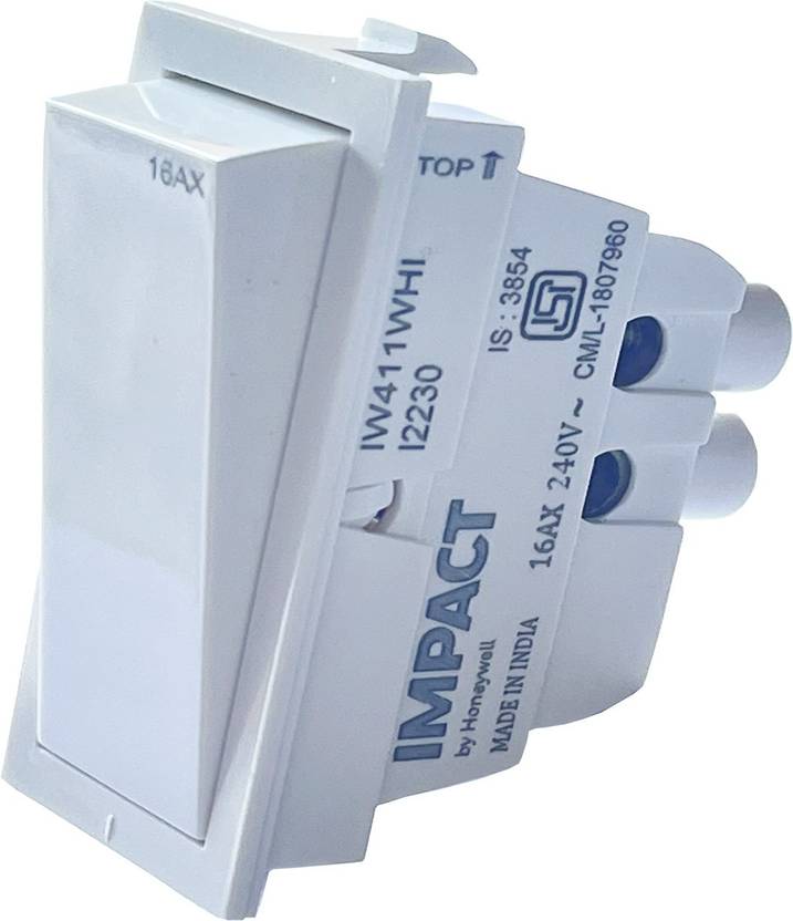 Honeywell 16AX One Way Switch - 1 Module (Pack of 10) 16 A One Way ...