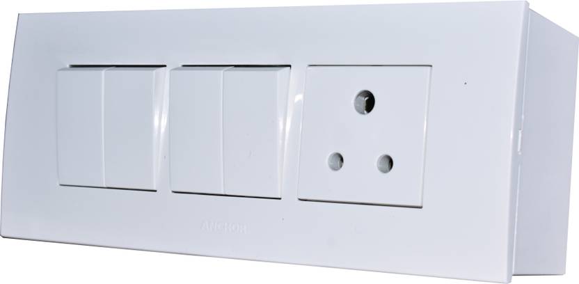 ANCHOR Penta 6 Modular Switch Board ( 4 switch, 1 Three pin socket ...
