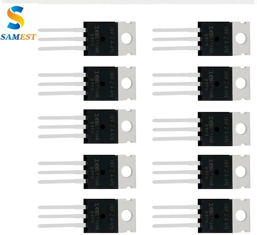 samest (Pack of 10Pc) IRFZ44N MOSFET - 55V 49A N-Channel Power MOSFET ...