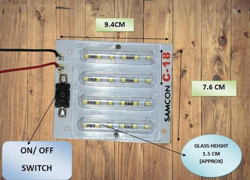 Samcon C-18 12V DC LED LIGHT WITH SWITCH 5 W Light Electronic Hobby Kit ...