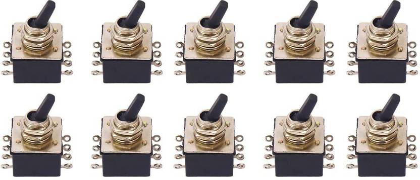 Electronic Spices 2a 8 Pin Dpdt Black Color Small Toggle Switches Pack ...