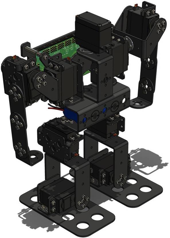 SunRobotics 9DOF Biped Humanoid Robot Chassis DIY Kit Assembled Wifi ...