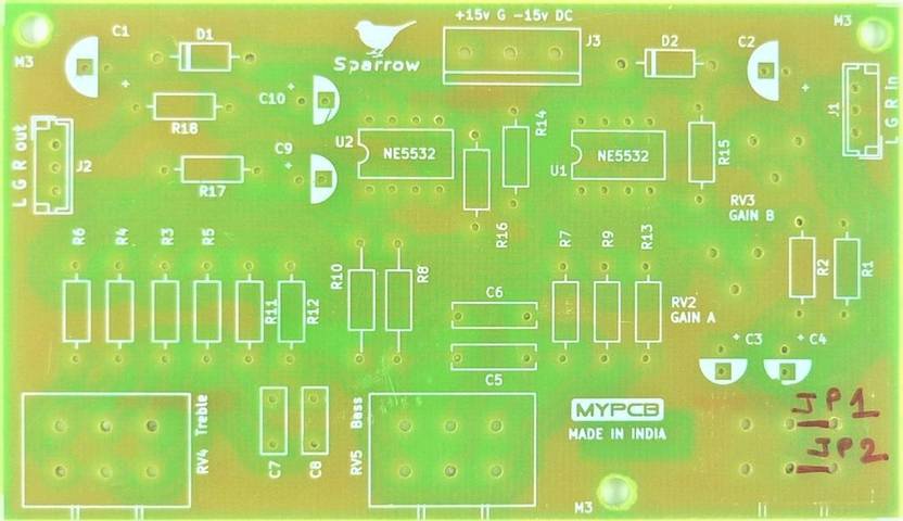 MYPCB Ultra Compact Bass Treble with Gain Controls - PCB only ...