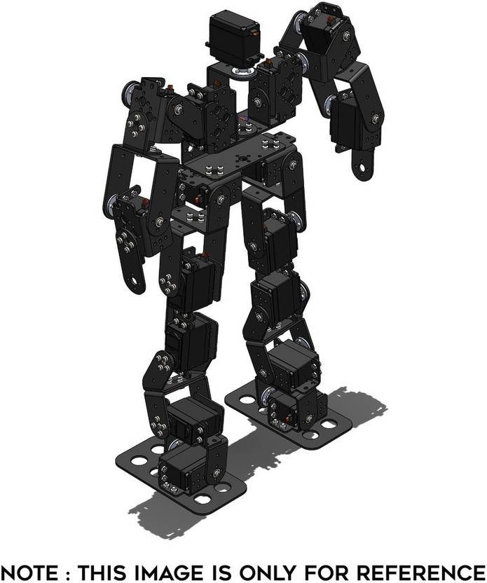 Sunrobotics 17dof Biped Humanoid Robot Chassis Diy Kit With Metal Geared Servo Motors Electronic