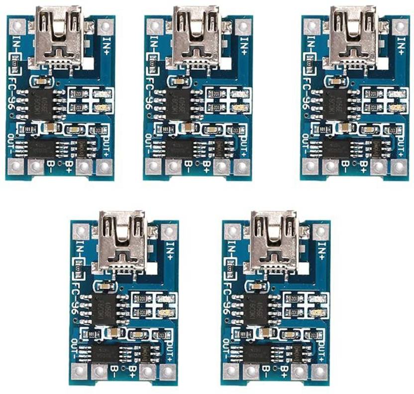 Prowans 5 Pcs TP4056 DC Charging, 18650 3.7v Lithium Ion Battery ...