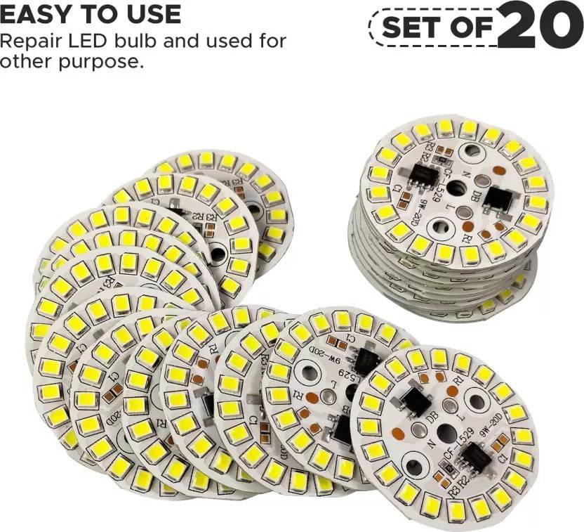 SG Flash 9V DC Round White Color LED Strip Light ( Set of 20 ...