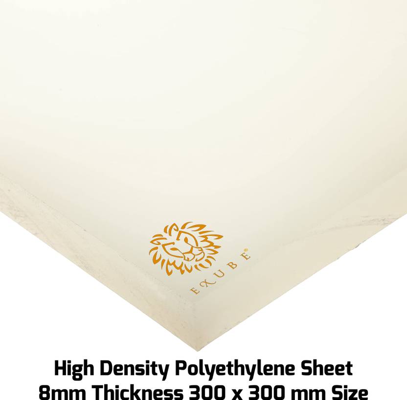 EXUBE High Density Polyethylene Sheet 8mm Thickness 300mm x 300mm Size ...