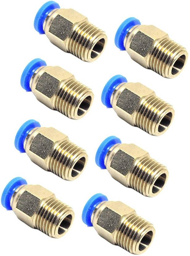 INVENTO 8Pcs PC4-M10 10mm Threaded Pneumatic Push Fitting Connector for ...