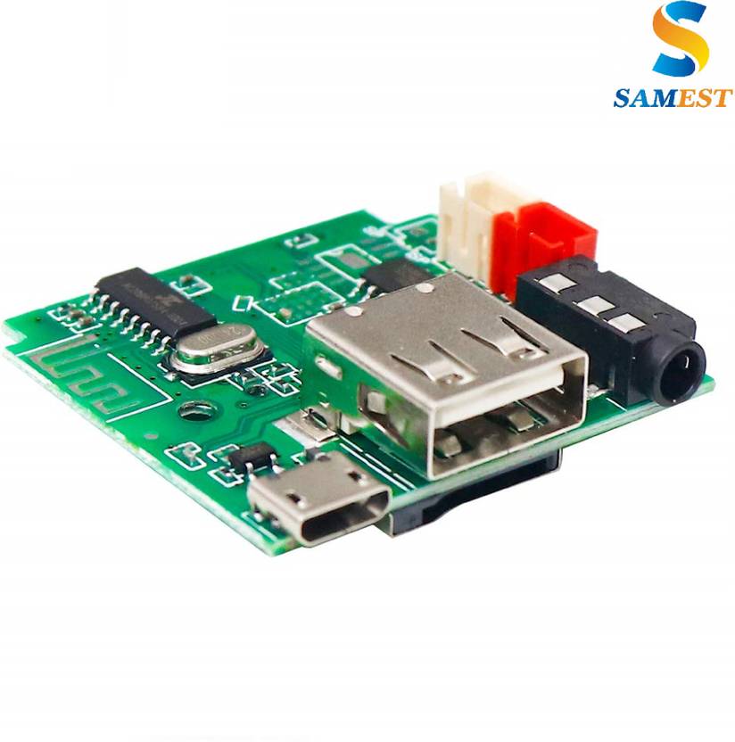 samest Speaker Board, 5V-12V Bluetooth Amplifier FM USB AUX Card ...