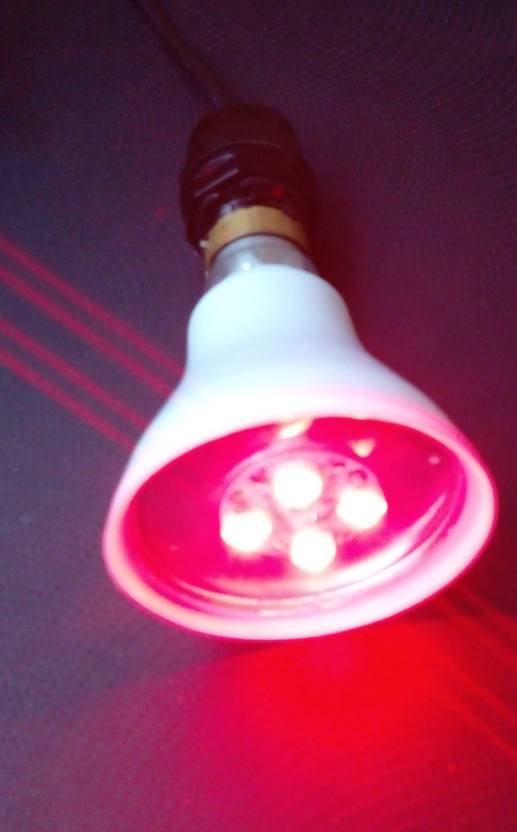 TCS TORPE 5W Full Spectrum RED wavelength 630Nm 4 LED Bulb B22 For All ...