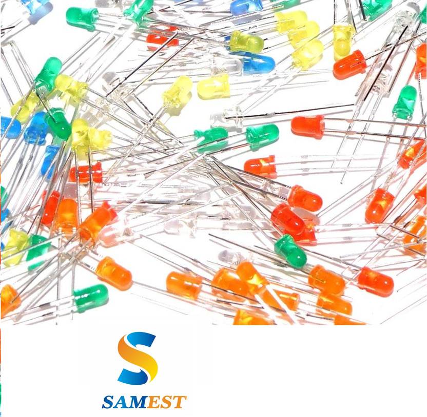 samest 500PCS (100*5) 5mm Multiple LED Diode Lights Intensity Super ...