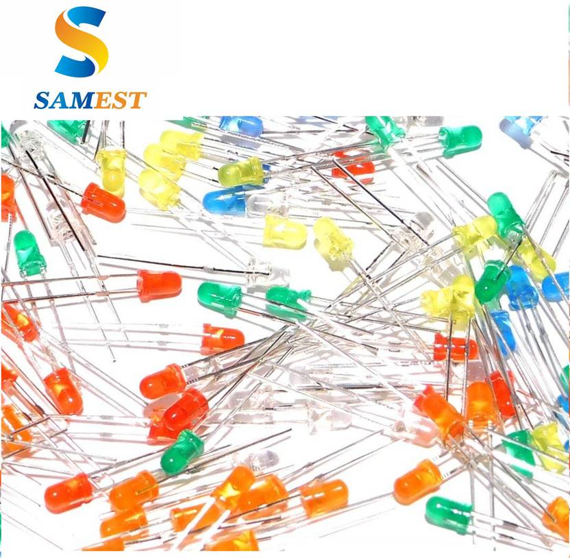 samest 500PCS (100*5) 5mm Multiple LED Diode Lights Intensity Super ...