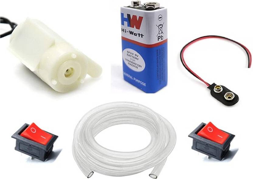 TZZOT Science Project Mini water pump with pipe / 9v Battery /Fan for ...