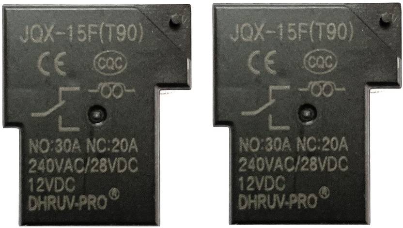 DHRUV-PRO 2-Pc DC 12V Copper Relay PCB Mount Relay (12v 30A 6-Pin Relay ...