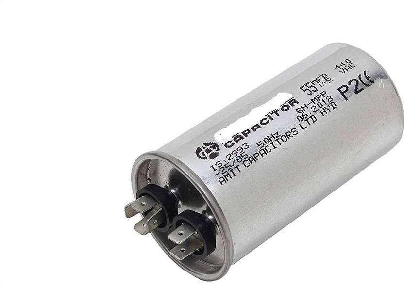 A To Z Spares 55 MFD Capacitor For Air Conditioner Aluminum Burst Proof ...