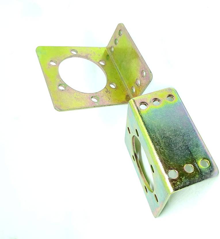 INVENTO 2Pcs DC Geared Side Shaft Motor Clamp L Shaped Motor Mount ...