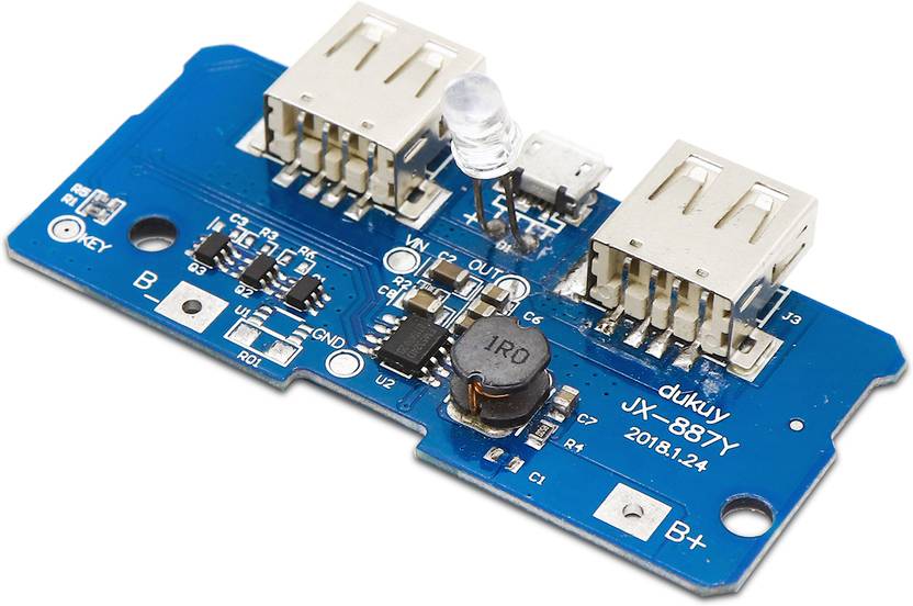 Electronic Spices JX-887Y Dual micro USB 3.7V to 5V 2A Power Bank ...