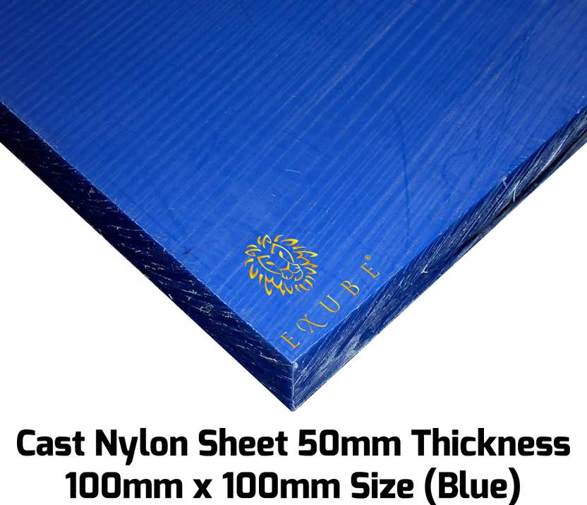 EXUBE Cast Nylon Sheet 50mm Thickness 100mm x 100mm (Blue) Electronic ...