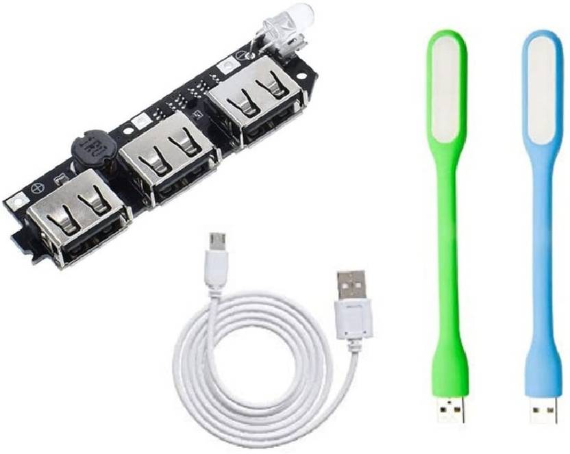 ERH India 1 Set 2.1A 3 USB Power Bank Module Battery Charger Electronic ...