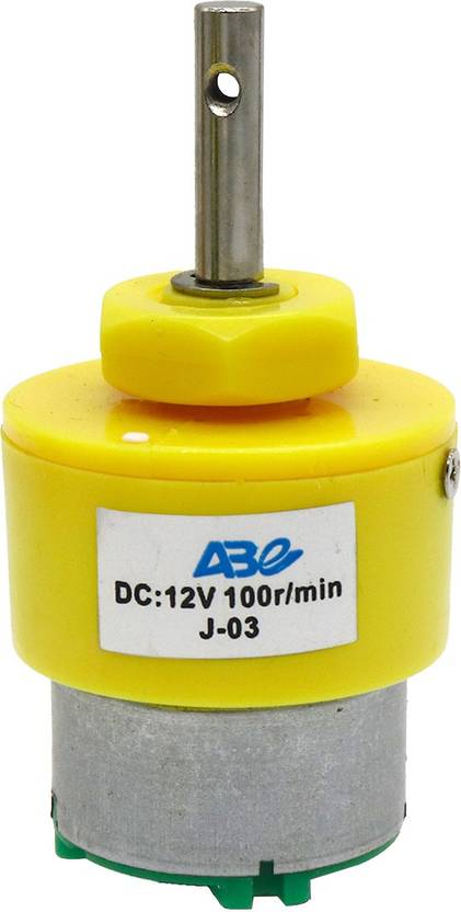 Electronic Spices 12V 100 rpm heavy duty geared DC motor (YELLOW ...