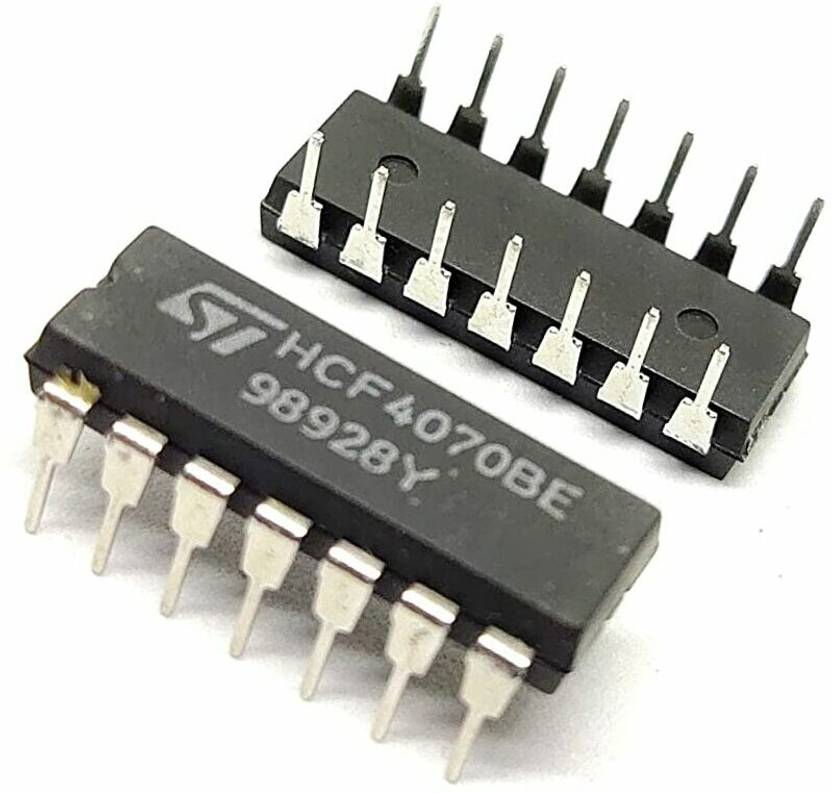 INVENTO 2Pcs CD4070BE HCF4070BE 4070 IC Logic Gate XOR Gate, CD4070, 2 ...