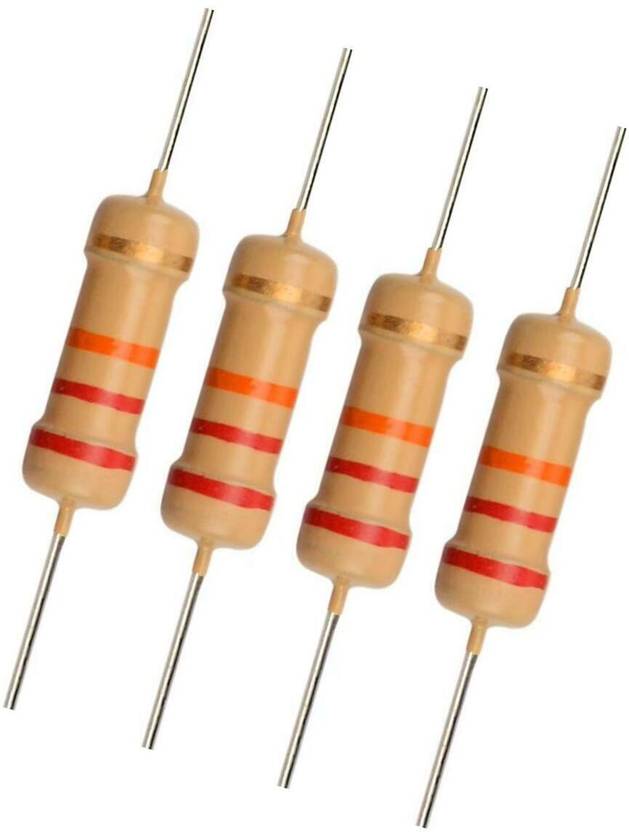 INVENTO 50Pcs 22KOhm Carbon Film Resistor 1/4W Resistance 0.25Watt ...