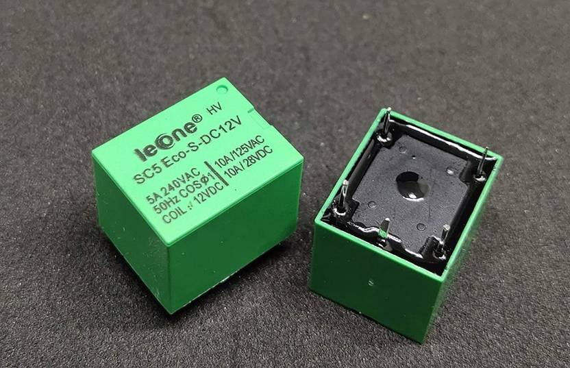 INVENTO 2pcs 12V DC Relay 5 Pin 12V 5A Current Sugar Cube PCB Mount ...