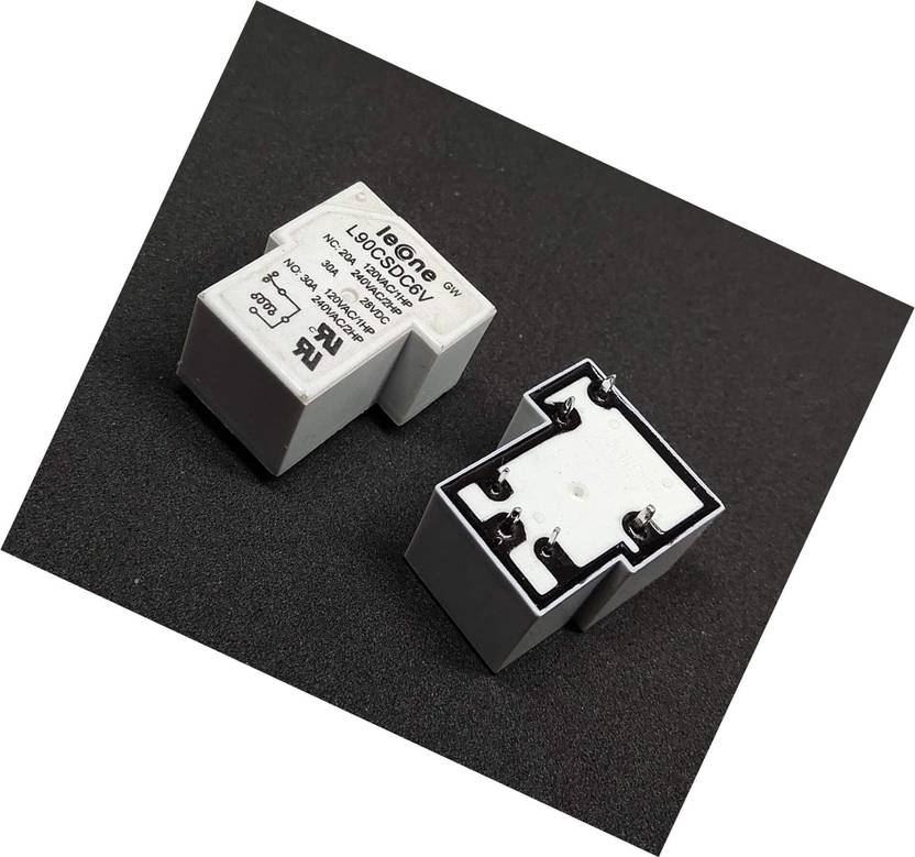 INVENTO 2pcs 6V DC Relay 6 Pin 6V 30A T Shaped PCB Mount Relay SPDT ...