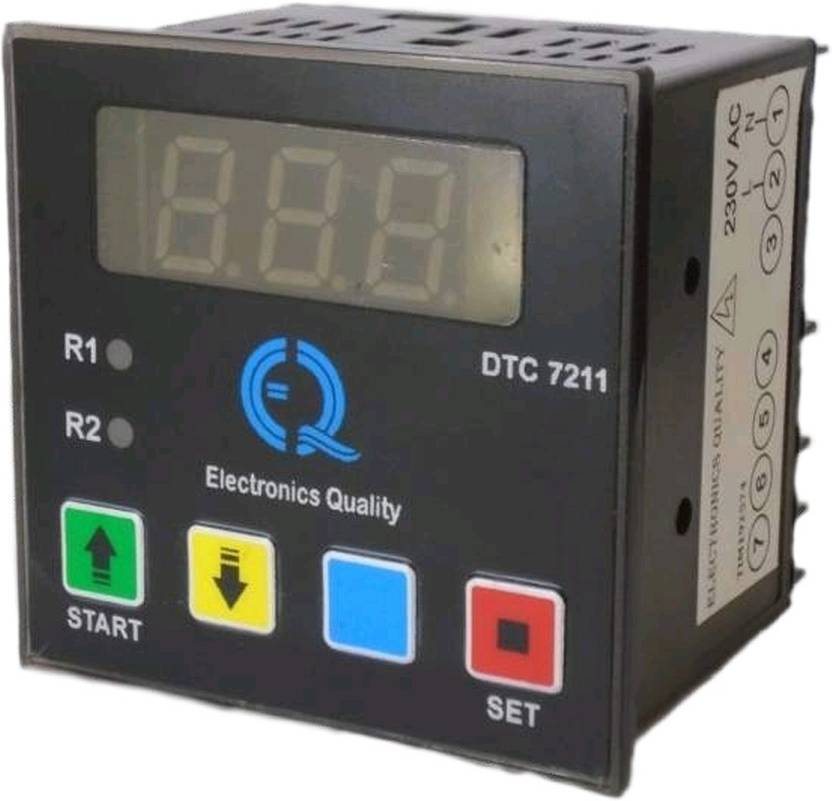 TRUPLUSH AC 220 V Digital Timer with NO-NC, OFF TIME IN MIN.AND ON TIME ...