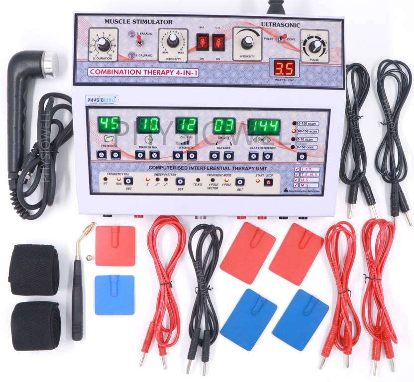 Physiowell IFT 45 Prog US MS Tens Physiotherapy Machine Electrotherapy ...