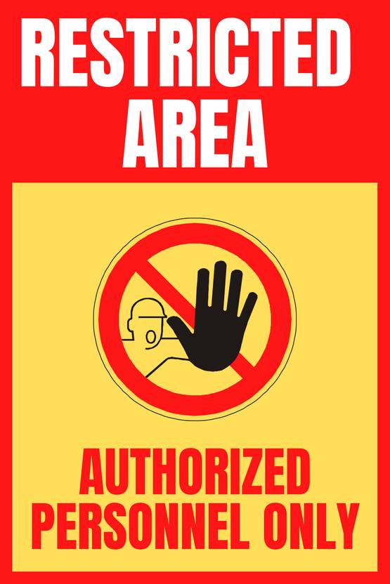 Ira Sign RESTRICTED AREA Emergency Sign Price in India - Buy Ira Sign ...