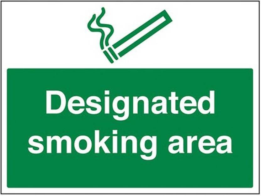 RLDigitalUnits DESIGNATED SMOKING AREA SIGN BOARD Emergency Sign Price ...
