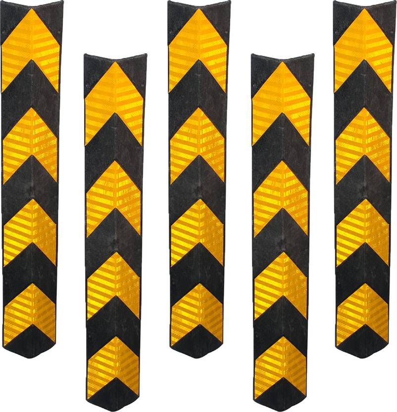 Ladwa 800mm, 5 Pieces Parking Safety Pillar Guard, Rubber Corner L ...