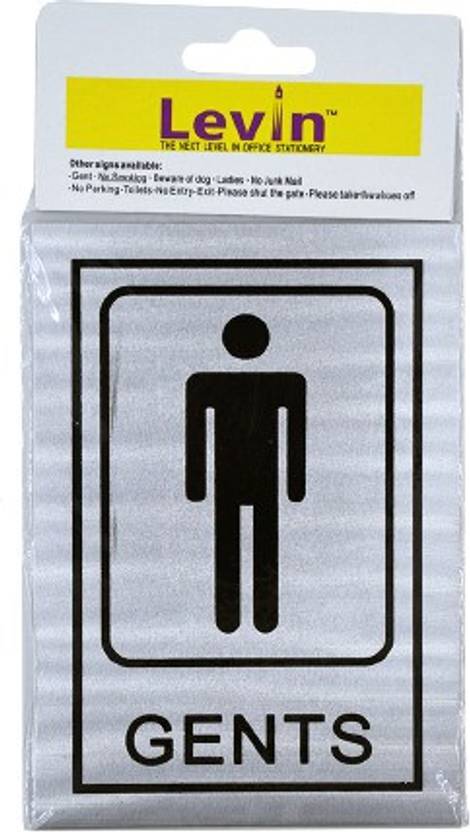 Levin GENTS TOILET 6"x4" Stainless Steel Sign Board Emergency Sign ...