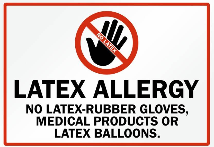 RLDigitalUnits LATEX ALLERGY SIGN BOARD Emergency Sign Price in India ...
