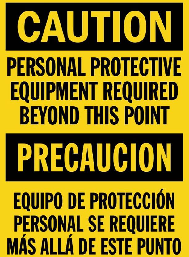 RLDigitalUnits CAUTION Precaution personal protective equipment beyond ...