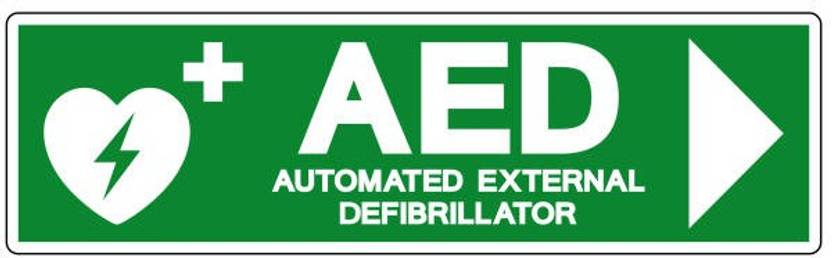 RLDigitalUnits AED Automated External Defibrillator Sign Board ...