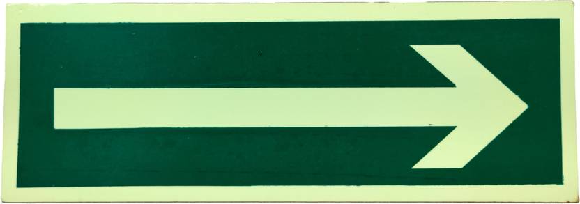 Sarvam Right Side Arrow Safety AutoGlow Sign Board in 3mm foam sheet ...