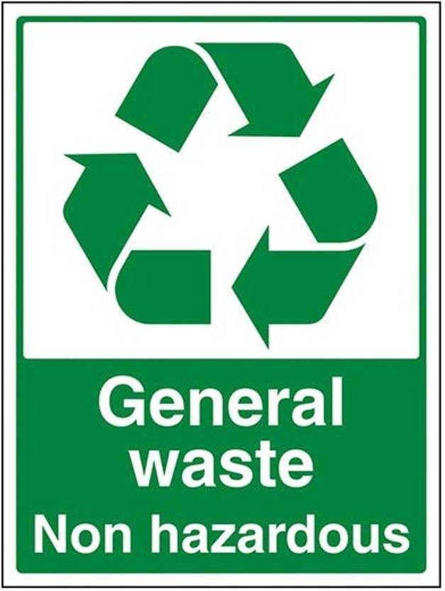 RLDigitalUnits General waste Non hazardous sign board Emergency Sign ...