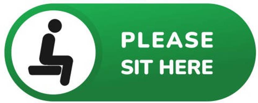 RLDigitalUnits PLEASE SIT HERE SIGN BOARD Emergency Sign Price in India ...