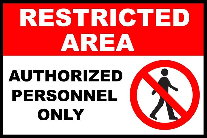 VAAIMAI Restricted Area Authorized Personnel Only Vinyl Sticker, Office ...