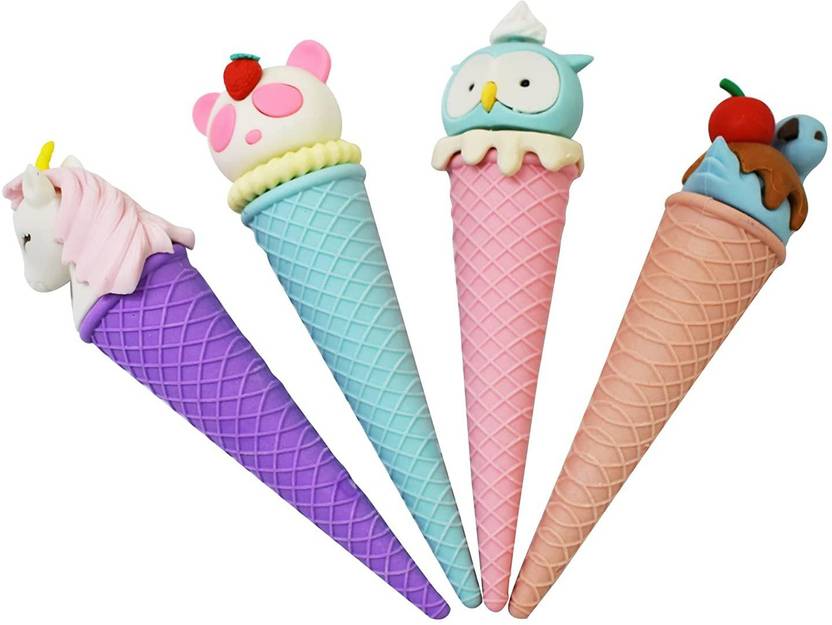 Flipkart.com | MGS Ice-Cream Cone Shaped Cute Eraser Sharpener for Kids ...