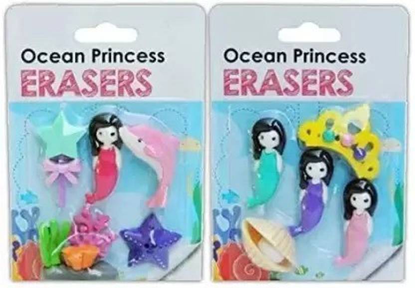 Flipkart.com | 3 Jokers Mermaid Ocean Princess Erasers for Birthday ...