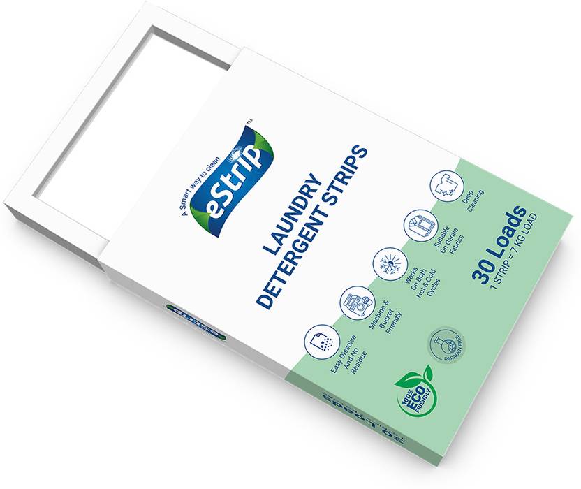 Estrip Smart Laundry Detergent Sheets, Eco Friendly, Easy to Use Price ...