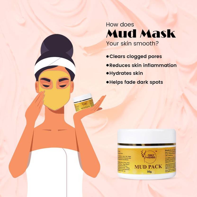 onlyherbs Mud pack 100% Pure Natural Purified Multani Mitti Mud for ...